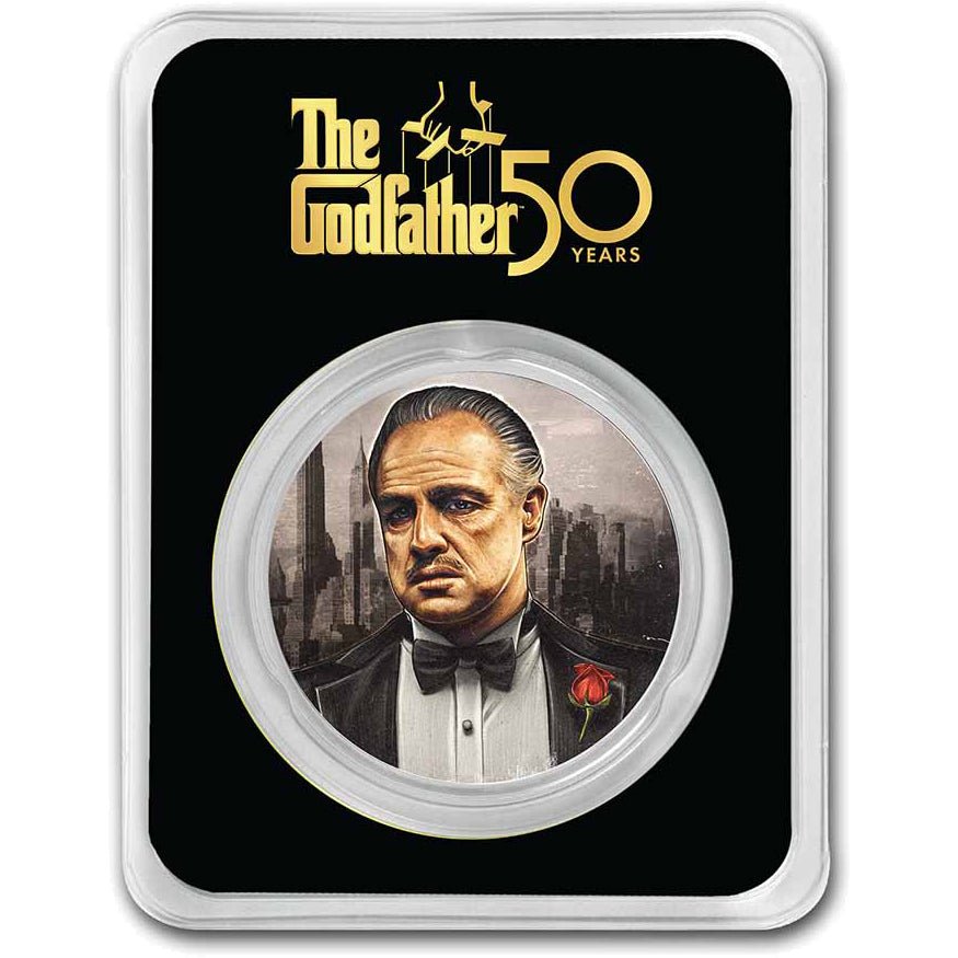 2022 $2 The Godfather 50th Anniversary 1oz Coloured Silver Coin In TEP | Direct Coins