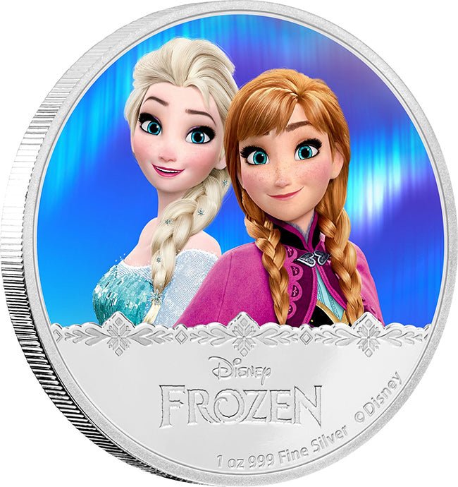2016 Disney Frozen - Elsa & Anna 1oz Silver Proof Coin | Direct Coins