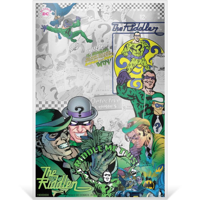 2019 BATMAN Villains - THE RIDDLER 5g Silver Coin Note | Direct Coins