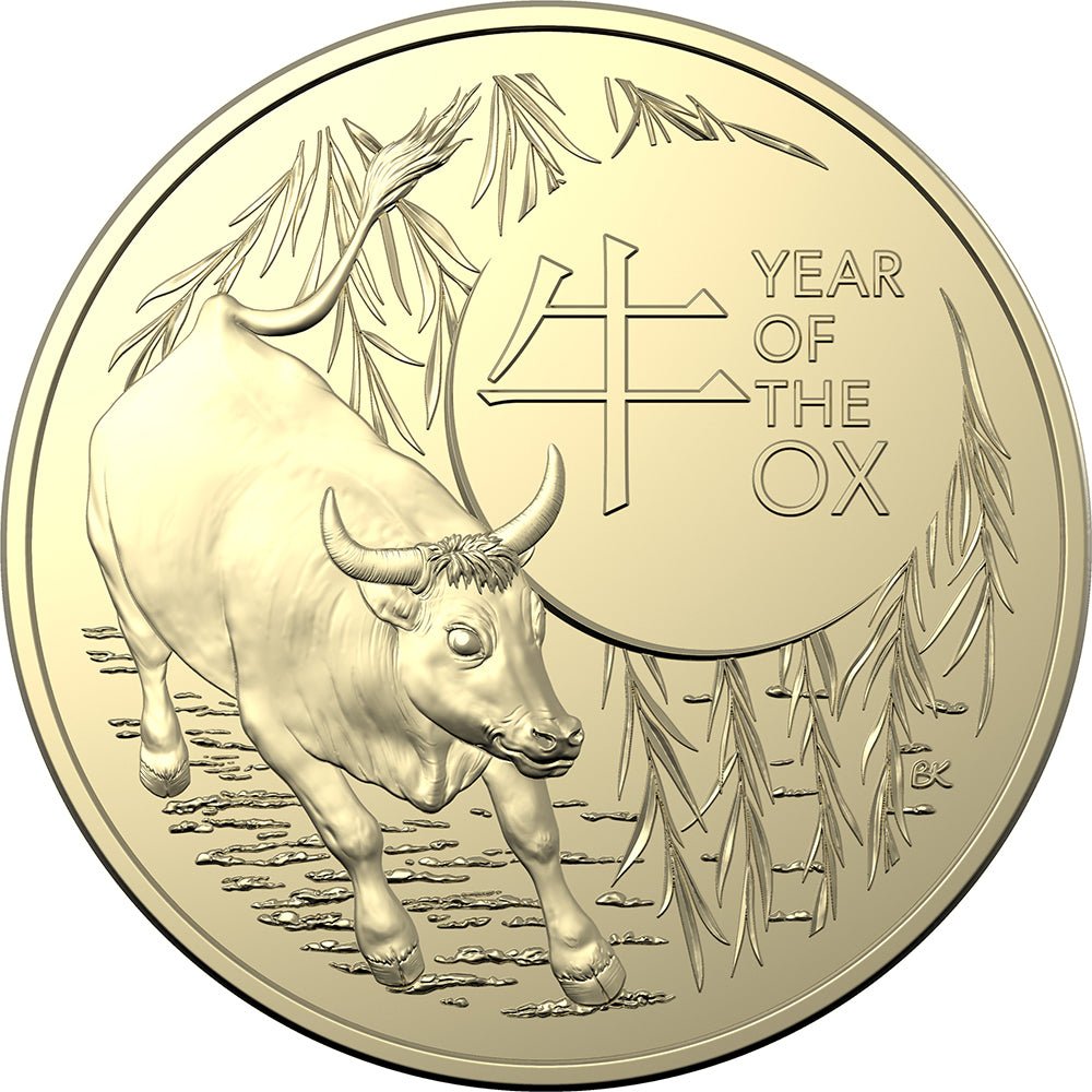2021 $1 Year Of The Ox Uncirculated Two Coin Set | Direct Coins