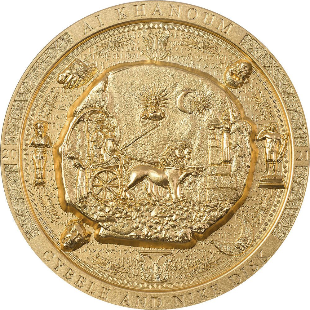 2021 Bactrian Cybele Disk - Archeology & Symbolism 3oz Silver Gilded ...
