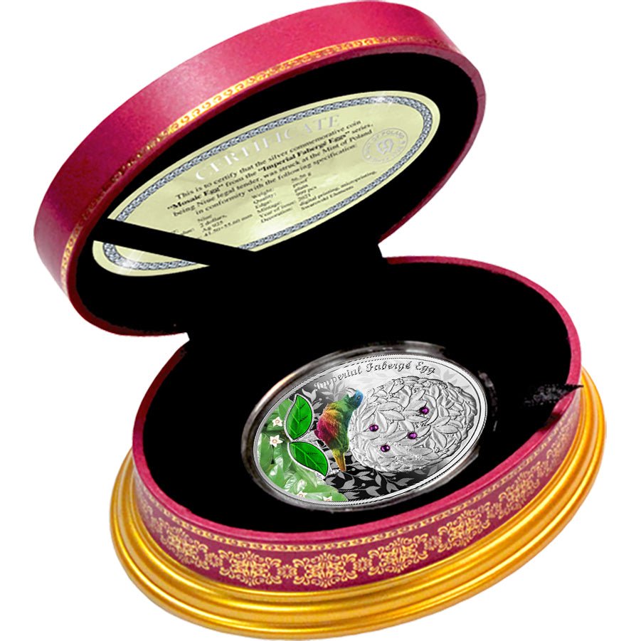 2023 $2 Faberge - Laurel Tree Egg Silver Proof Coin | Direct Coins
