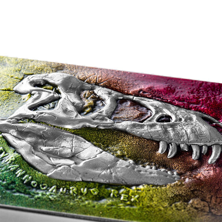 2023 Tyrannosaurus Rex Fossil 1oz Silver Antiqued Coin | Direct Coins