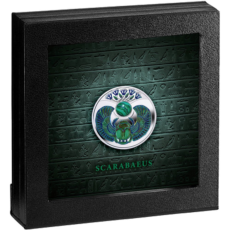 2024 $1 Malachite Scarab Silver Proof Coin | Direct Coins