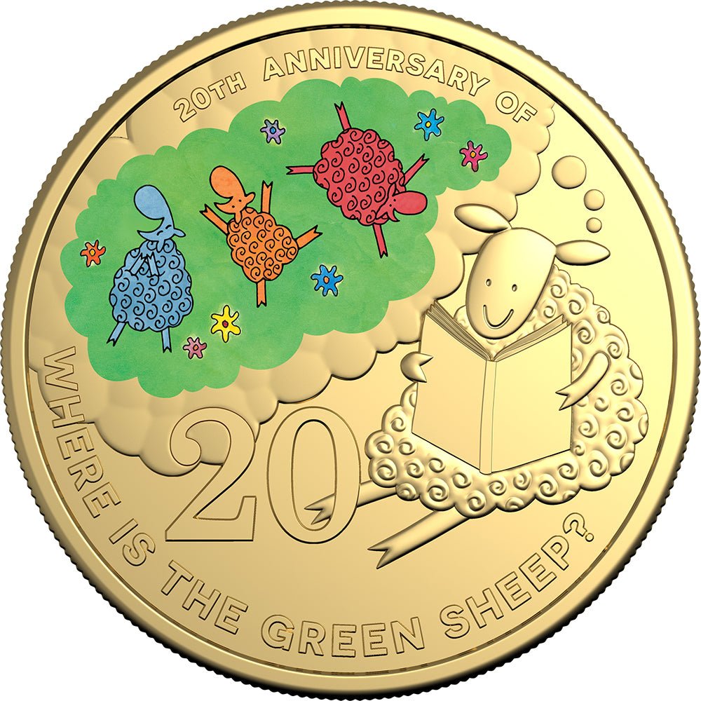 2024 20c Where Is The Green Sheep Coloured Uncirculated Coin - Deluxe ...