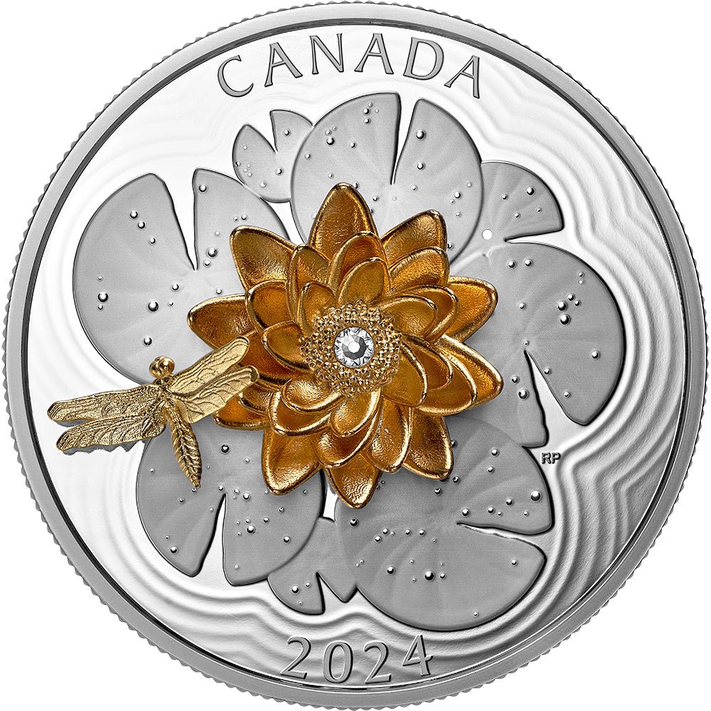 2024 $50 The Dragonfly And The Bloom 5oz Pure Silver Coin | Direct Coins