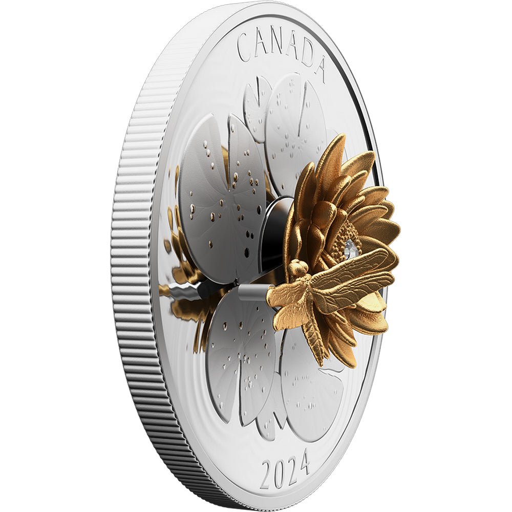 2024 $50 The Dragonfly And The Bloom 5oz Pure Silver Coin | Direct Coins