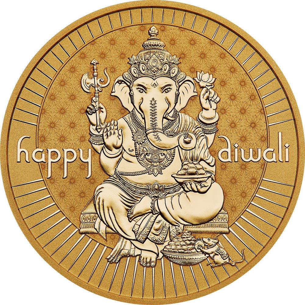 2024 Diwali 1oz Silver Gilded Medallion | Direct Coins