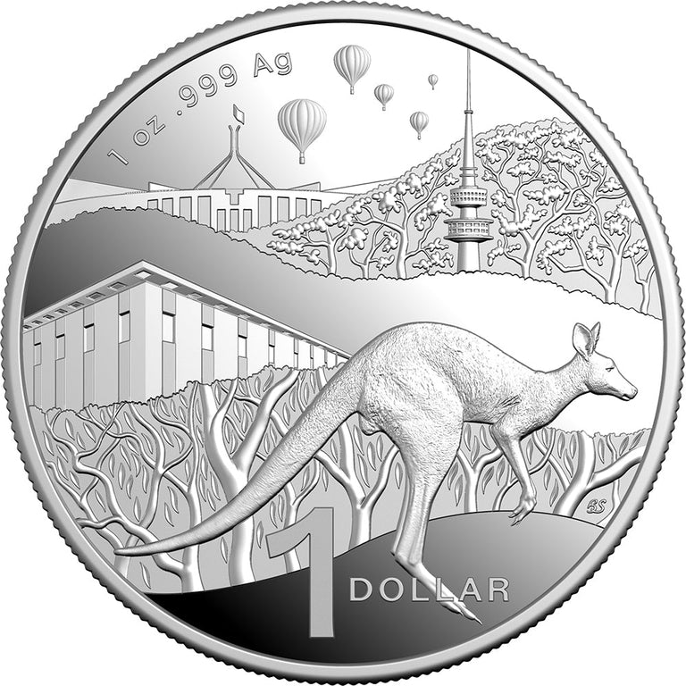2025 $1 Kangaroo Series - Bush Capital 1oz Fine Silver Proof Coin ...
