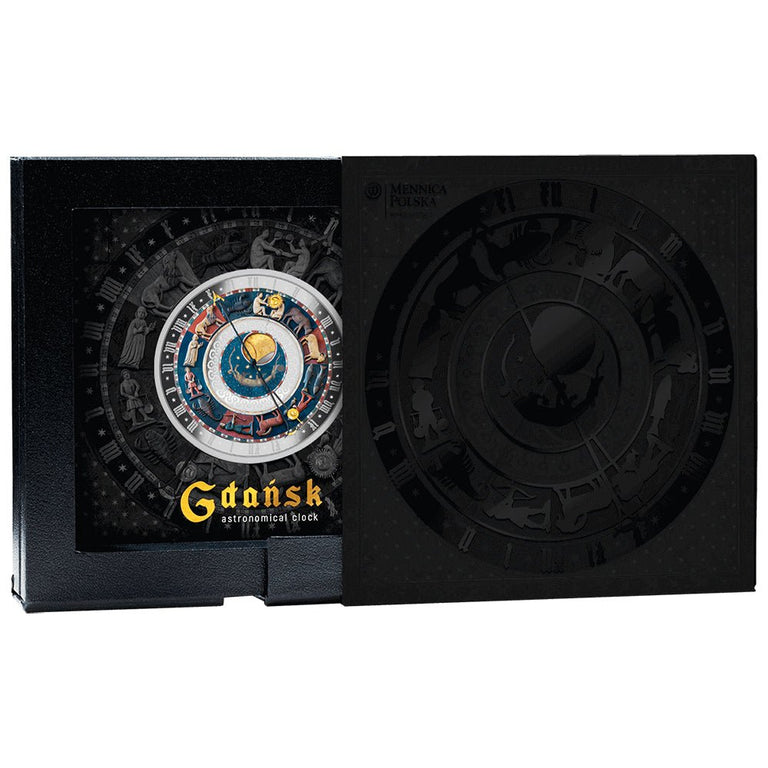2025 €5 City Hall Clocks - Gdańsk Astronomical Clock 1oz Silver Coin ...