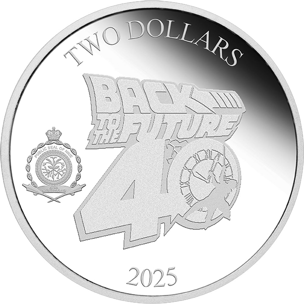 2025 BACK TO THE FUTURE 40th Anniversary 1oz Silver Proof Coin | Direct ...