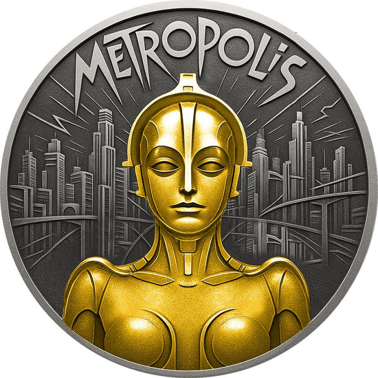 2025 Metropolis - Silent Film Classics 1oz Silver Gilded Proof Coin ...