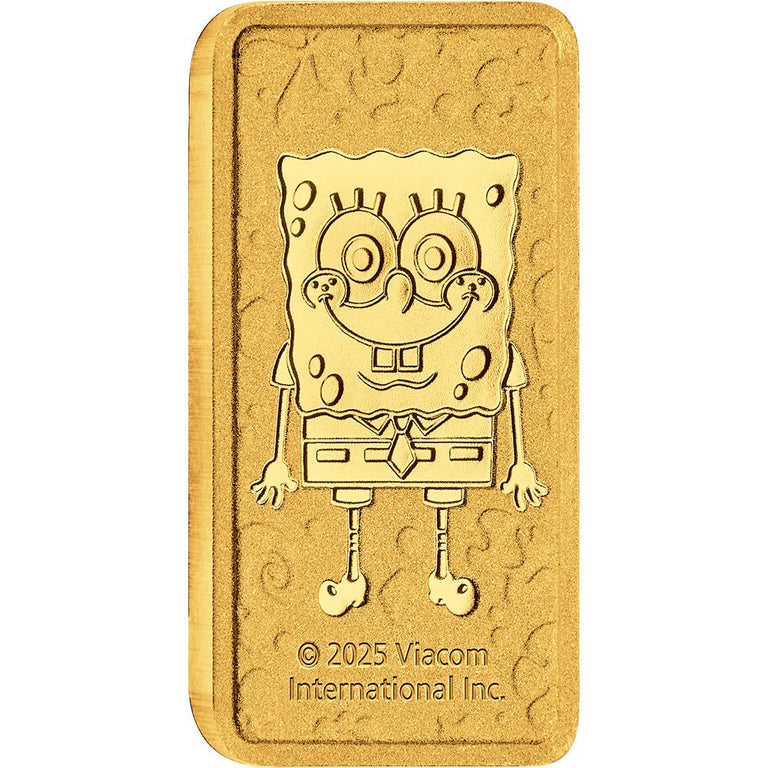 2025 SpongeBob SquarePants 1g Gold Minted Bar – Direct Coins
