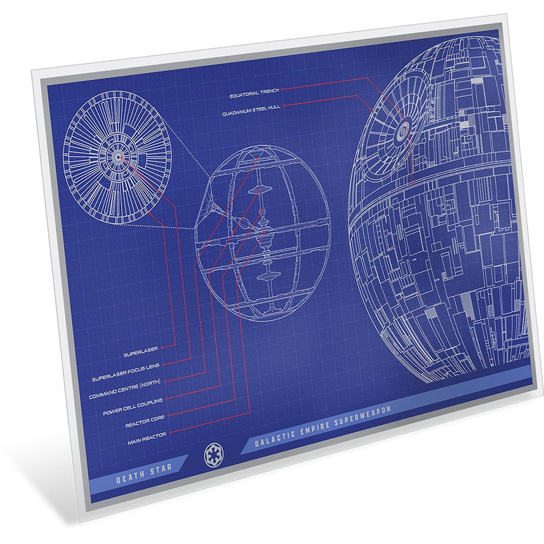 2025 Star Wars Death Star Blueprint 1oz Silver Foil – Direct Coins