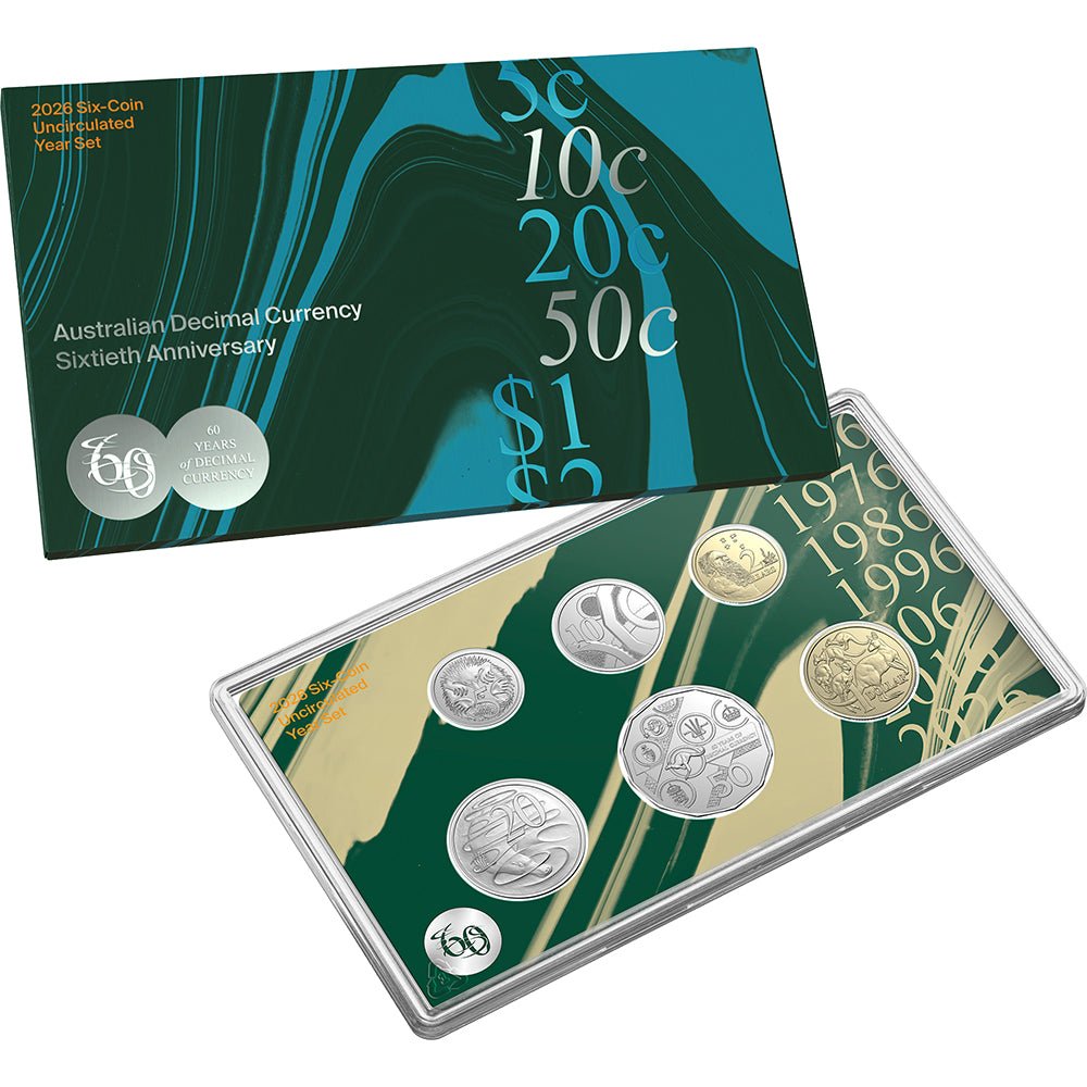 2026 60th Anniversary Of Decimal Currency Uncirculated Six-Coin Year S ...