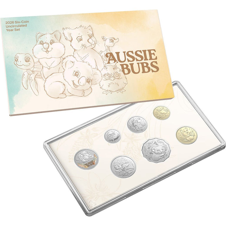 2026 Aussie Bubs Six Coin Uncirculated Baby Year Set | Direct Coins