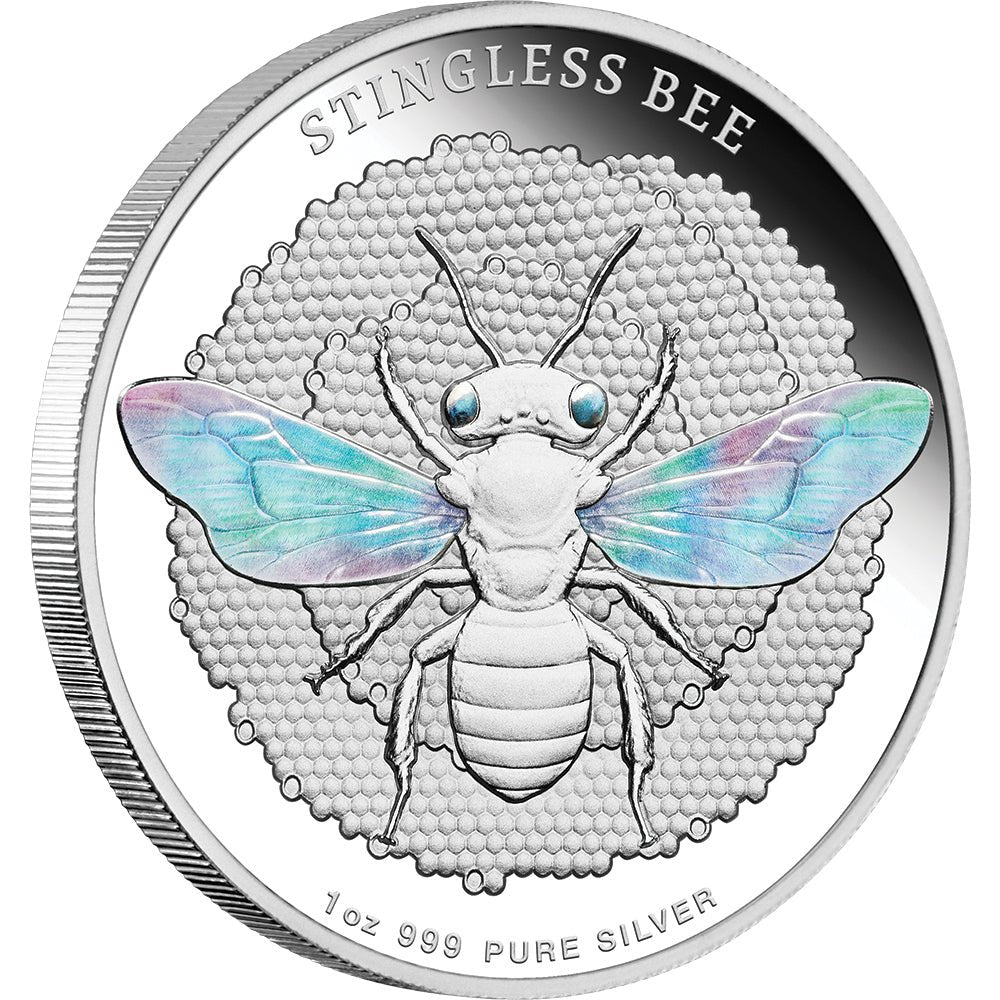 Australian Native Bees - Stingless Bee 1oz Silver Proof Hologram Coin ...