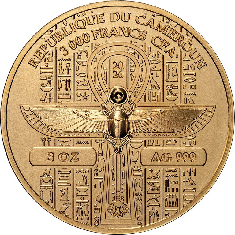 2026 Gold Grandeur - Throne Of Tutankhamun 3oz Silver Coin | Mint XXI ...