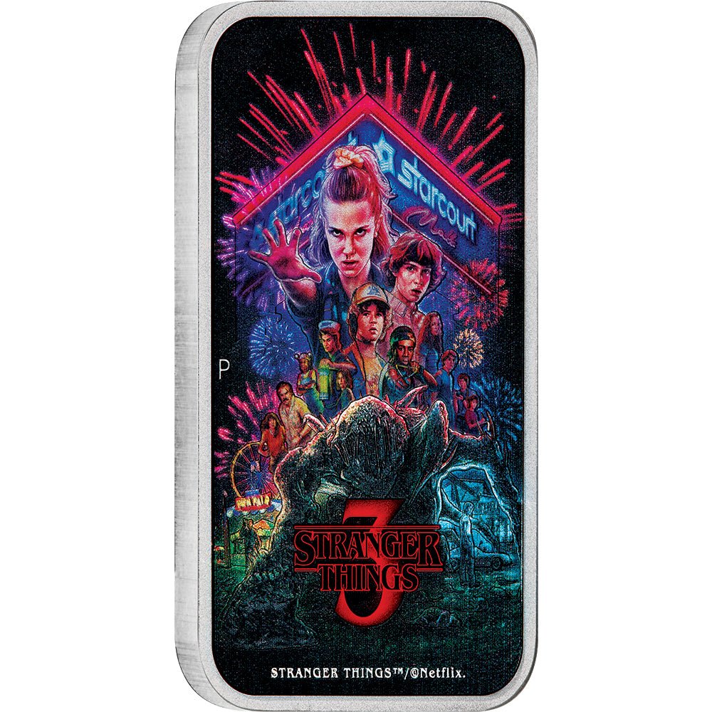 2026 Stranger Things - Season 3 1oz Silver Coloured Rectangular Coin ...