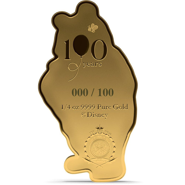 Winnie The Pooh - Celebrating 100 Years 1/4oz Gold Collectible Coin ...