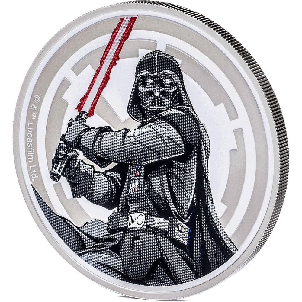Star Wars - Luke Skywalker VS Darth Vader 1oz Silver Medallion | Direct ...